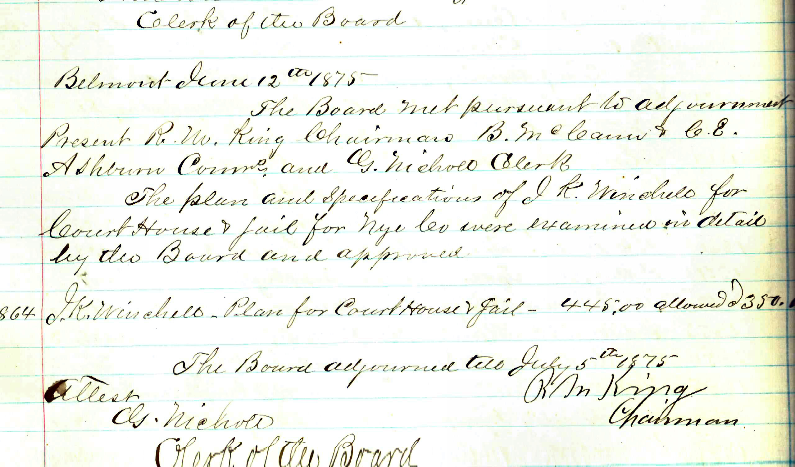Historical Documents – Friends of the Belmont Courthouse
